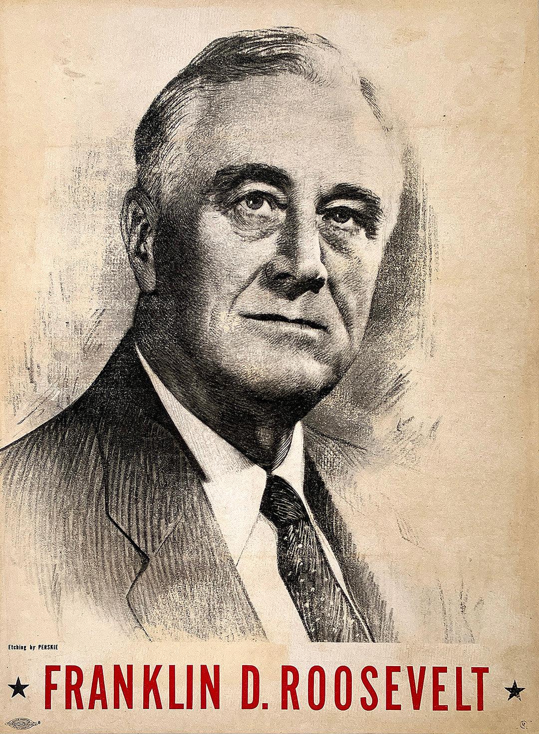 Original Vintage Franklin D Roosevelt 1932 Campaign Poster by Leon ...